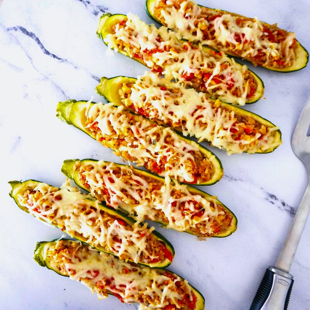 Stuffed Zucchini Boats with Rice - Gastronotherapy