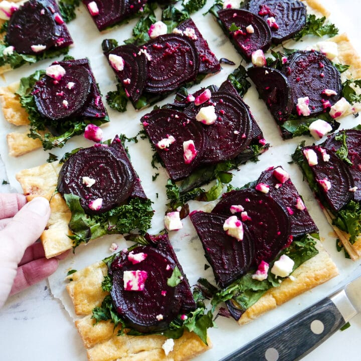 Roasted Beet Tart with Feta and Kale - Gastronotherapy