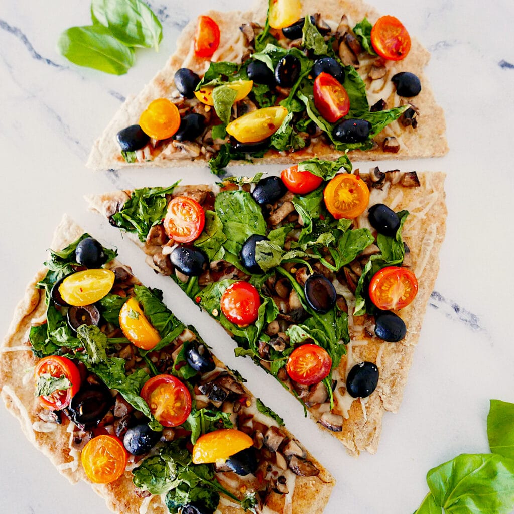 Vegan Flatbread Pizza - Gastronotherapy