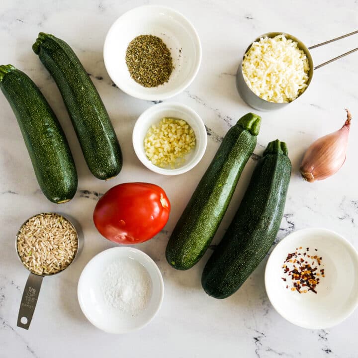 Vegetarian Stuffed Zucchini Boats with Rice - Gastronotherapy